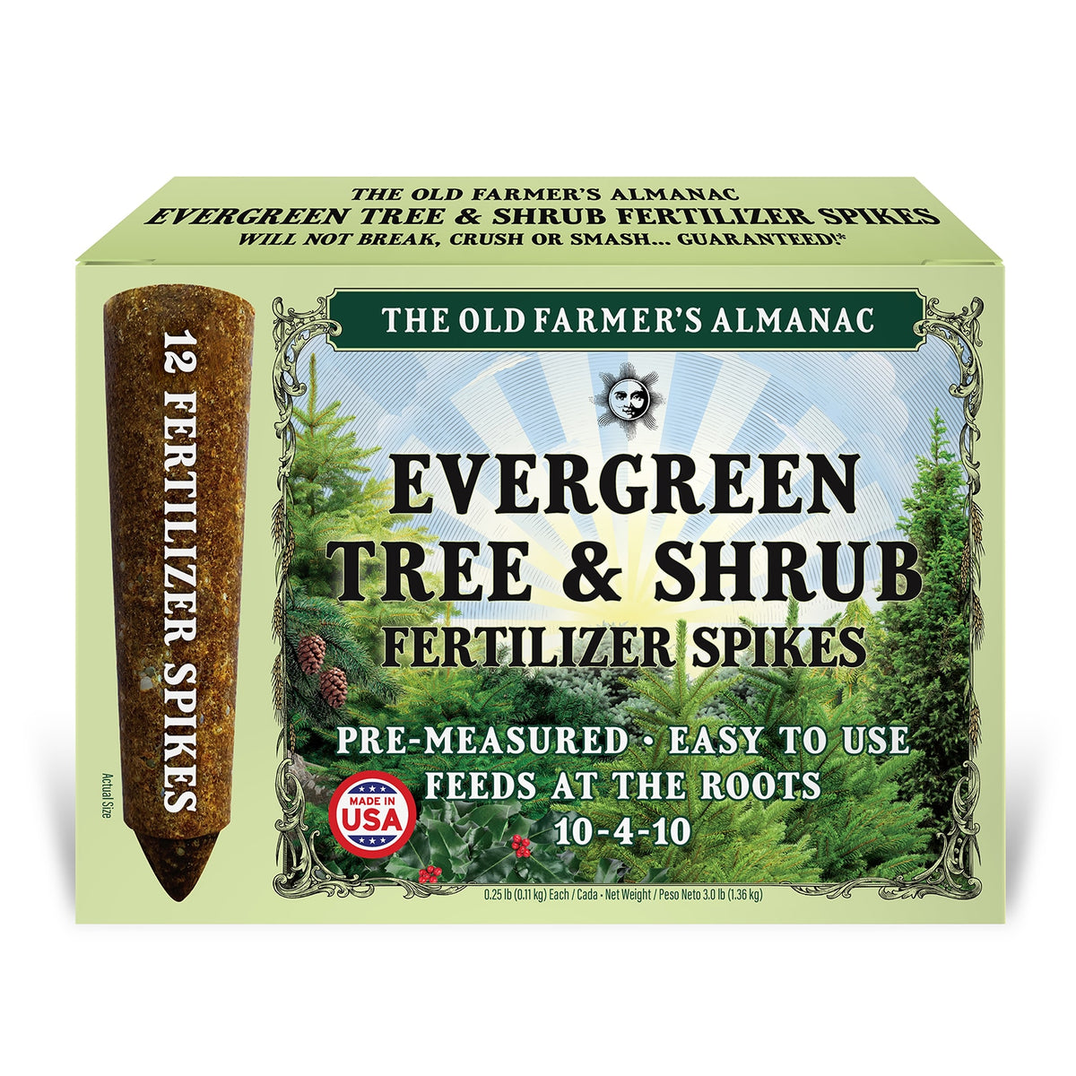 The Old Farmer's Almanac Evergreen Tree & Shrub Fertilizer Spikes ...