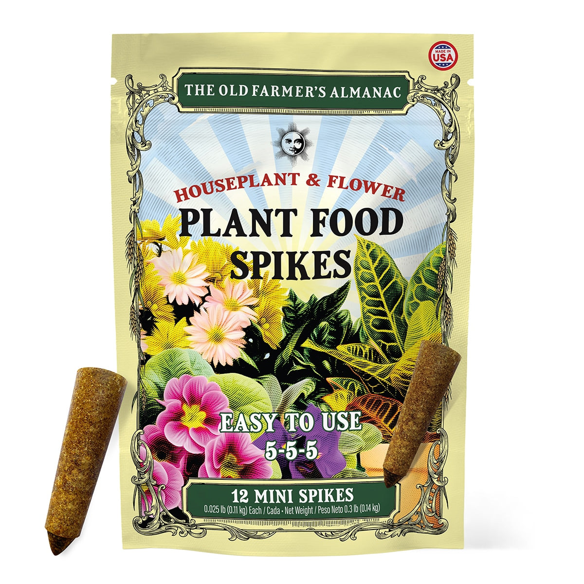 The Old Farmer's Almanac Houseplant & Flower Plant Food Mini Spikes 5 ...